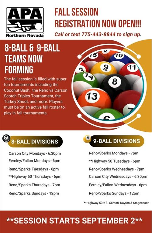 FALL Session Team Registration Now Open